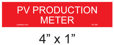 04-246 | SOLAR PLACARD - PV PRODUCTION METER - NEC 2020 706.15(A)(2 ...