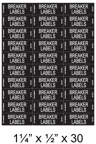 31-010 | CUSTOM BREAKER LABEL PACK | PV LABELS