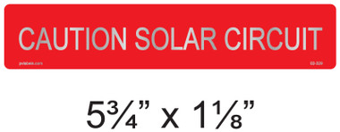 02-329 | SOLAR REFLECTIVE LABEL - CAUTION SOLAR CIRCUIT 690.4(F) | PV ...