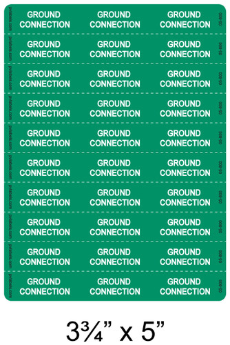 05-800 | SOLAR LABEL - GROUND CONNECTION IDENTIFICATION (10 | PV LABELS