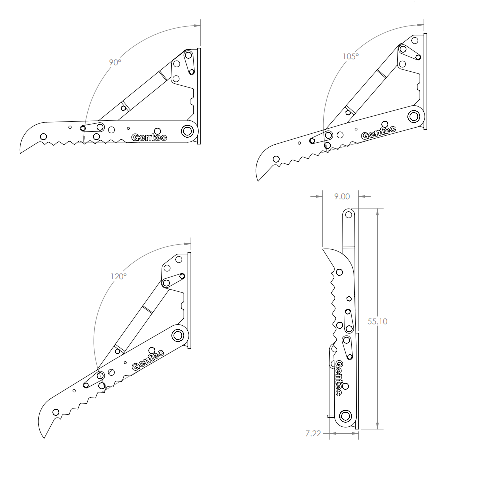 Mechanical Weld-On Thumb 14"x45"