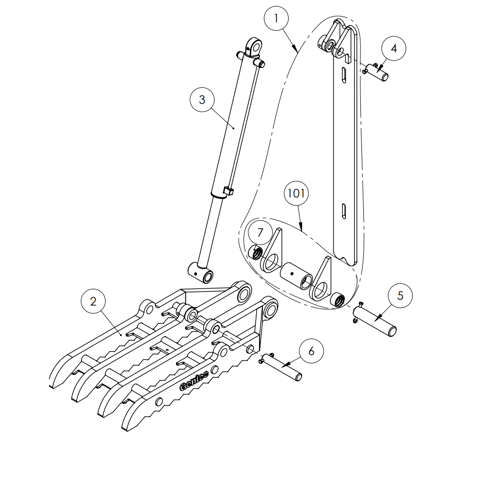 Bolt-on Head Plate for Bobcat X-Change Quick-Coupler