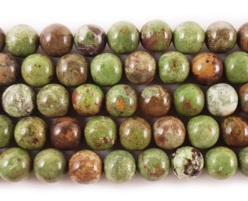 african green opal round beads (12mm)