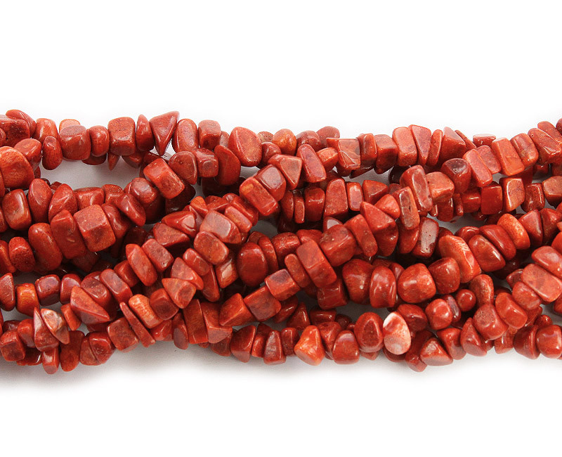 Sponge coral chips (4x9mm, 36 inches)