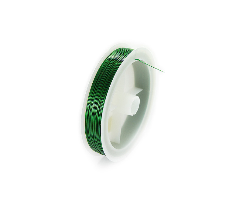 Green 26 gauge wire spool (109 yards/100 meters)