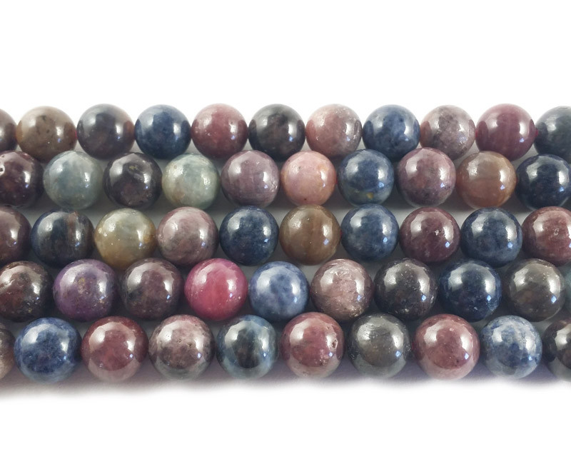 Ruby sapphire round beads (6mm)