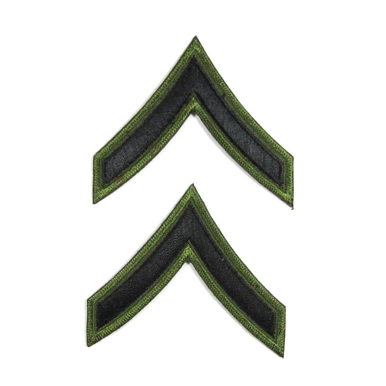 Subdued Sleeve Rank Insignia - Black on OD from Hessen Tactical