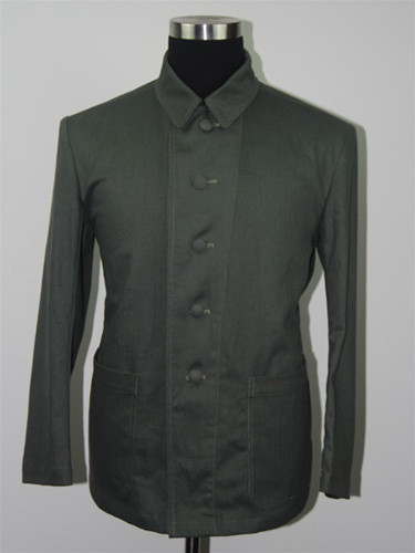 reed green HBT Drill Tunic from Hessen Antique