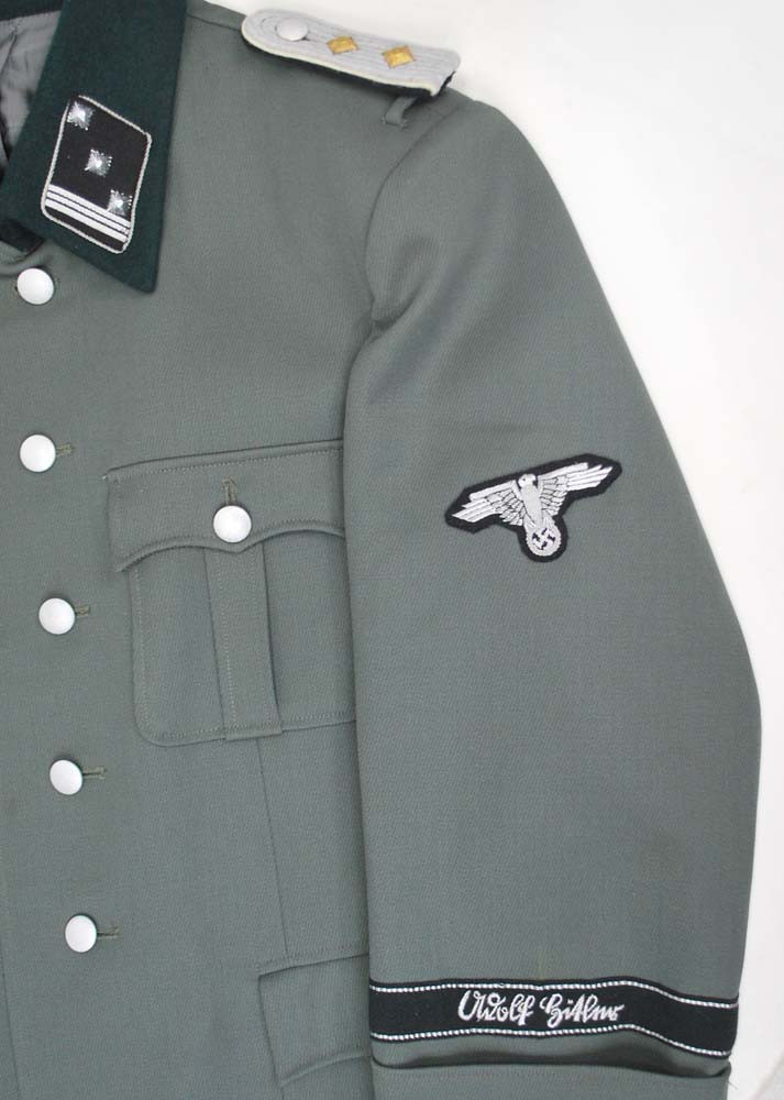 SS AH Captain M35 Gabardine Jacket With Insignia - Size: 42 (Large)