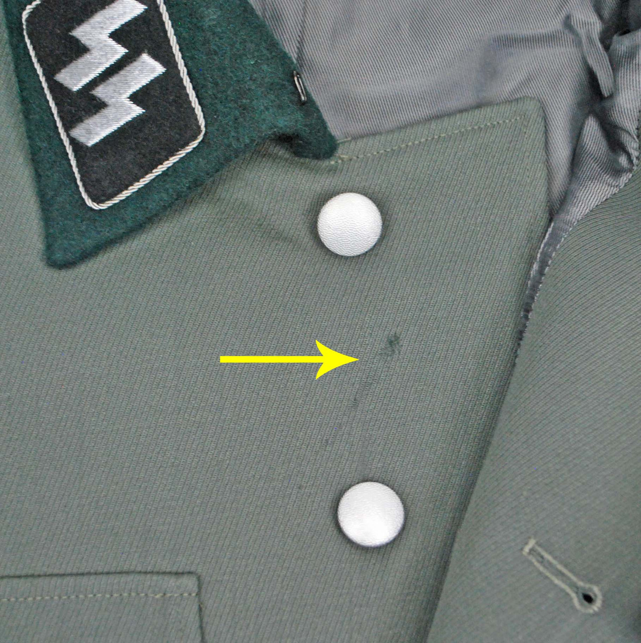 SS AH Captain M35 Gabardine Jacket With Insignia - Size: 42 (Large)