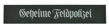 WH Geheime Feldpolizei Cuff Title - BeVo