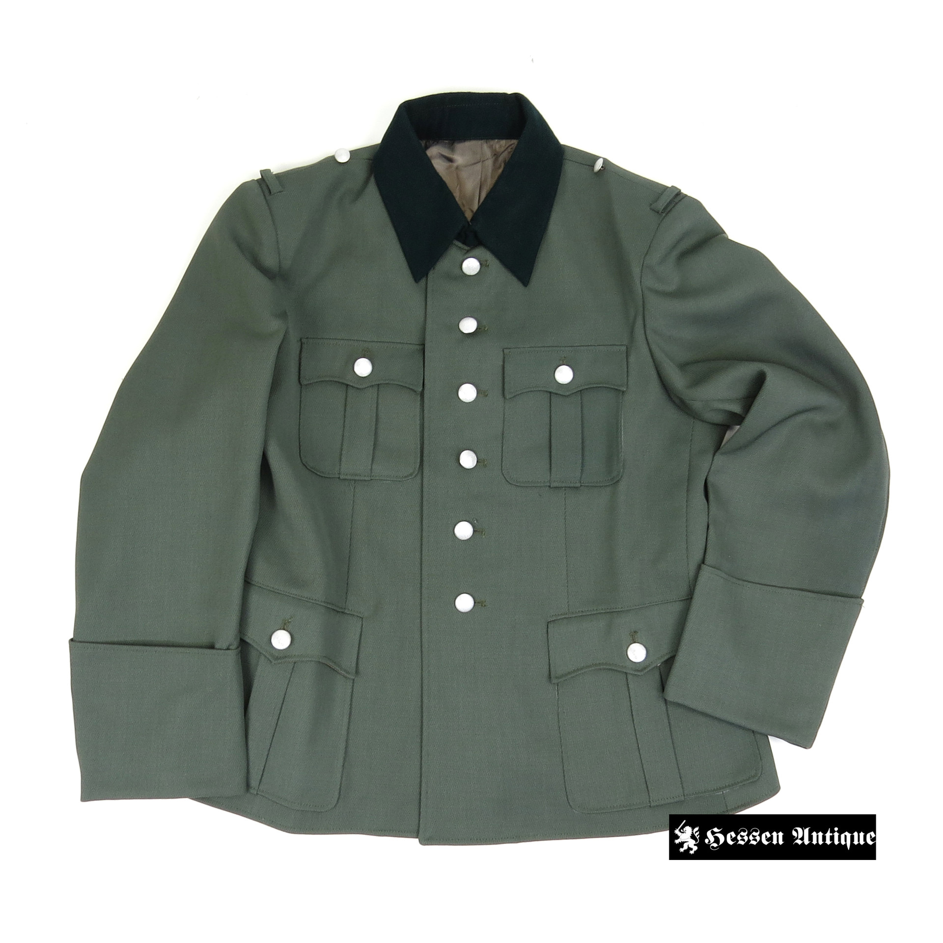 German Officer Dress Tunic in Gabardine Twill from Hessen Antique