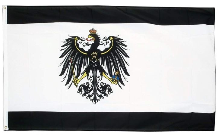 Prussian Flag With Coat Of Arms from Hessen Antique