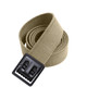 Khaki Web Belt with Black Open Faced Buckle