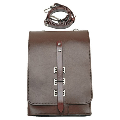 East German Brown Vinyl Map Case from Hessen Antique