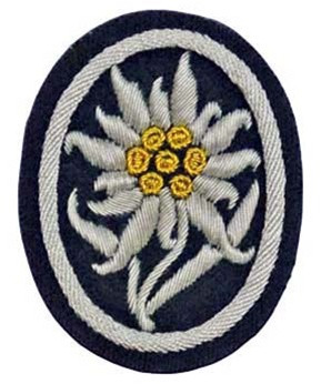 SS Officers Edelweiss Insignia from Hessen Antique