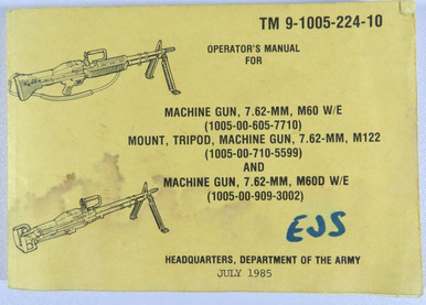 Operators Manual - M60 Machine Gun
