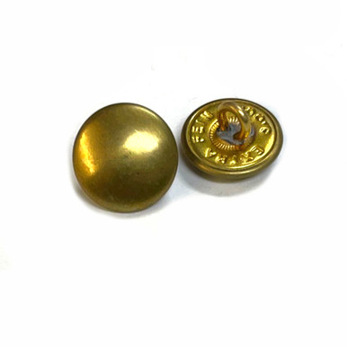 German Brass 15mm Tunic Buttons - Sold by the pair