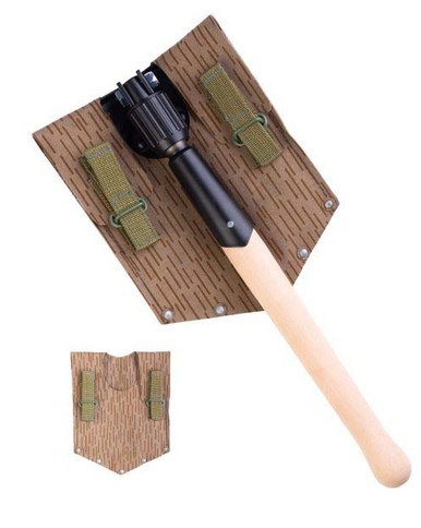 Reproduction East German Army Folding E-Tool W/ Rain Pattern Cover