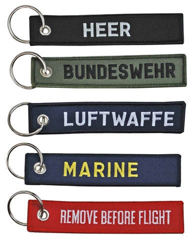 Bundeswehr Embroidered Key Chain Fobs from Hessen Antique