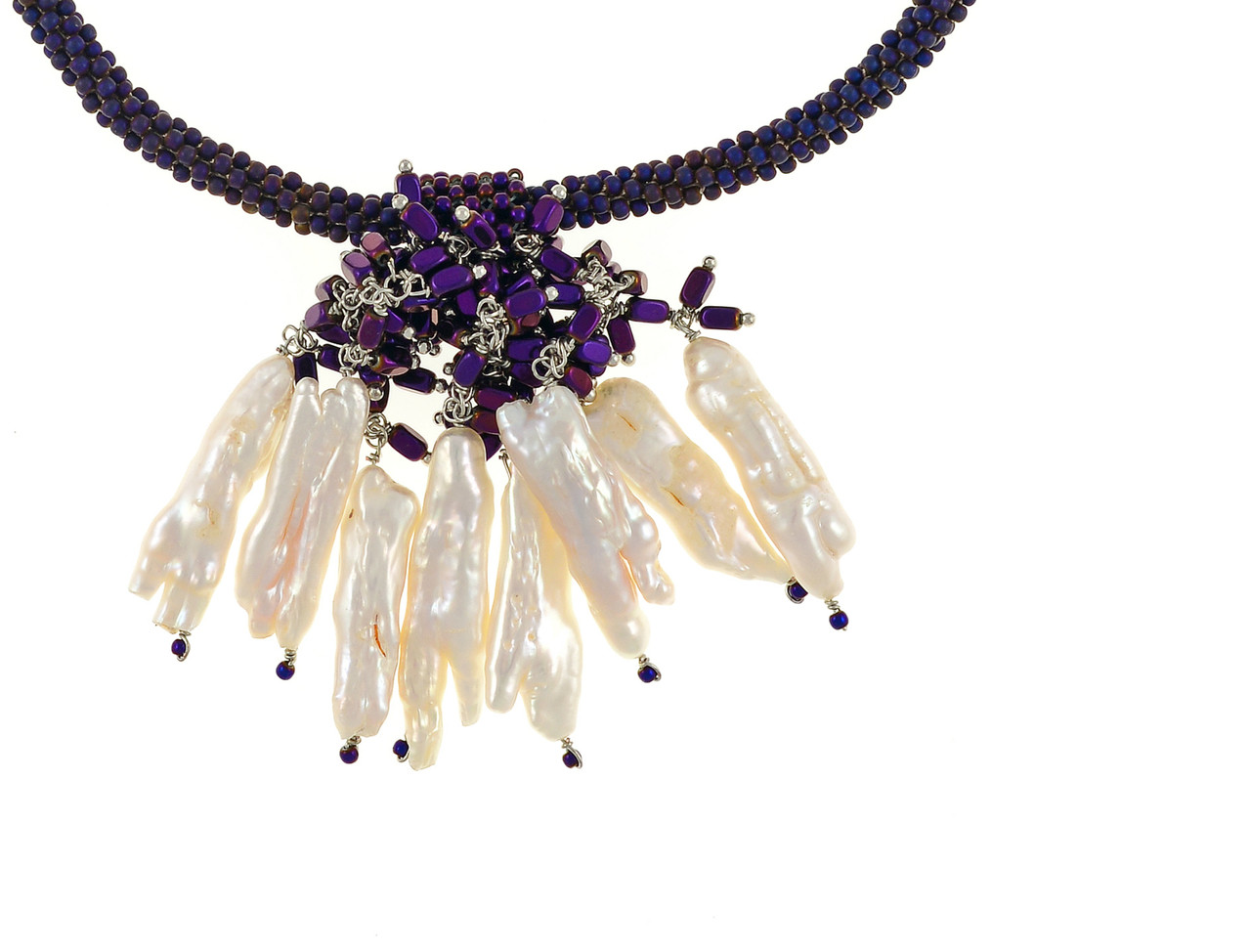 PEARL Necklace: Luray LOVES Hematite and Tooth PEARLS
