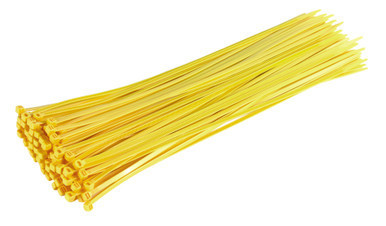 100 Yellow Heavy Duty Cable Ties, Large, Strong Industrial Zip Ties - GTSE