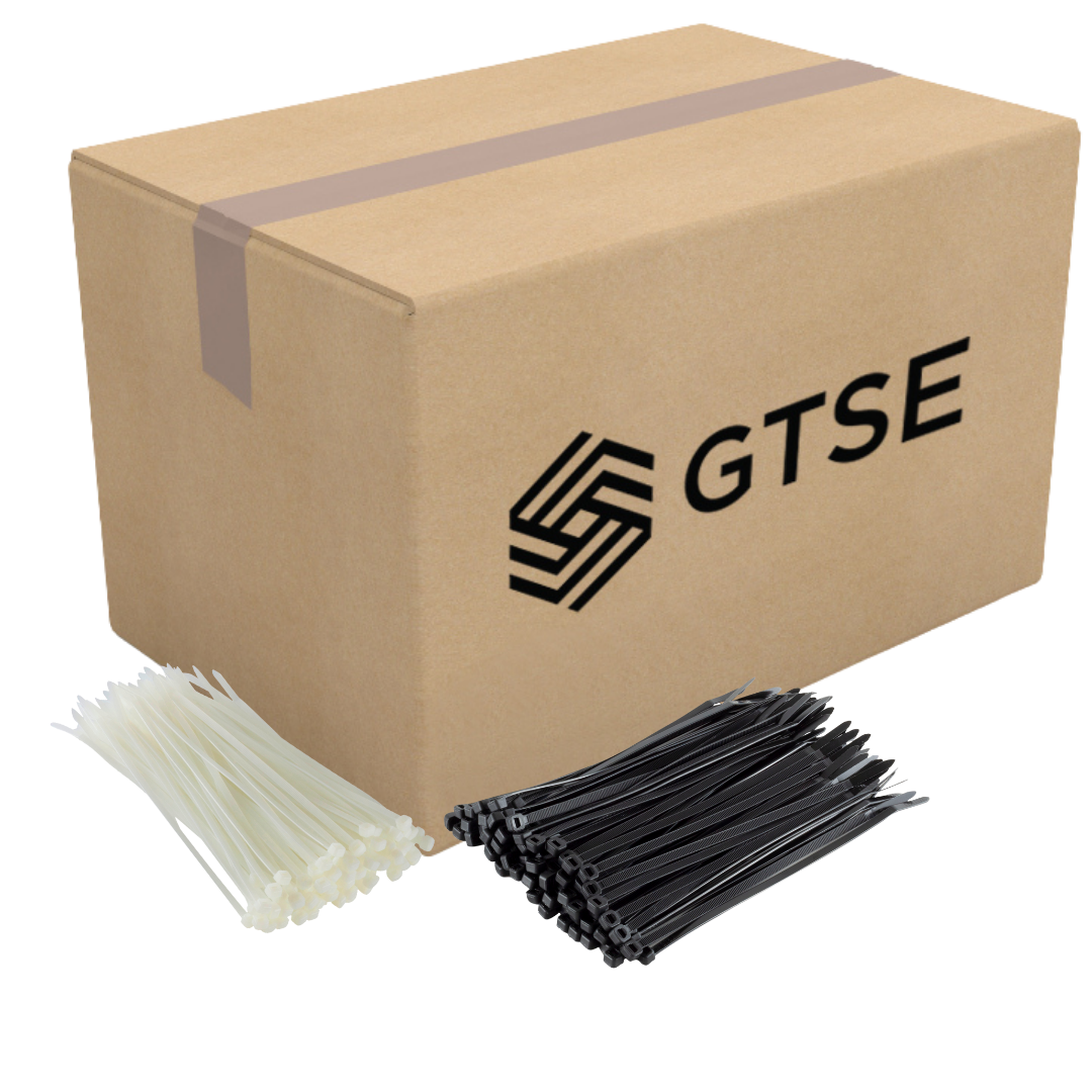 Bulk Black & White Zip Ties, 17,000 Zip Ties, 300mm x 3.6mm - GTSE
