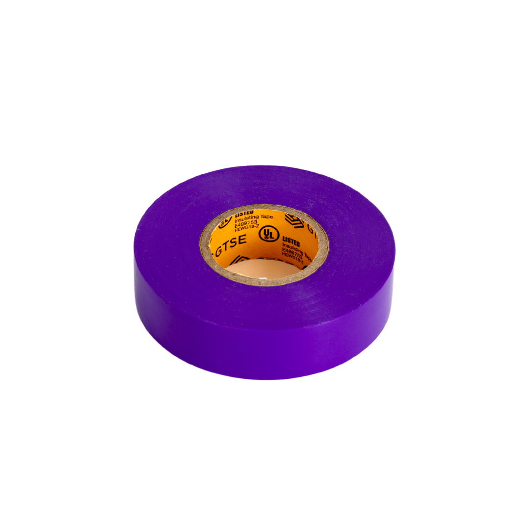 Purple Vinyl Electrical Tape, 3/4in x 66ft, Flame Retardent, 120 Rolls ...
