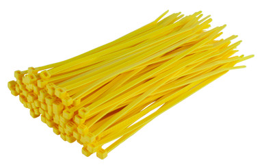 100 Yellow Nylon zip ties, Self-locking Zip Ties, All Size Tie Wraps - GTSE