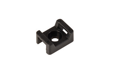Black Cable Tie Screw Mount Saddle Bases, Nylon Screw Mount Bases - GTSE