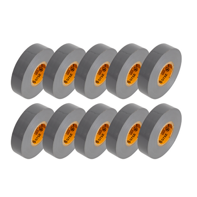 Gray Vinyl Electrical Tape, 3/4in x 66ft, Flame Retardent, Pack of 10 ...