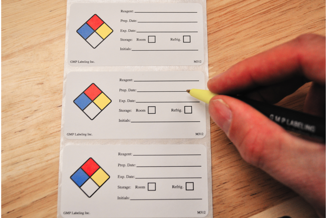 M312 REAGENT NFPA Material Label - GMP Labeling