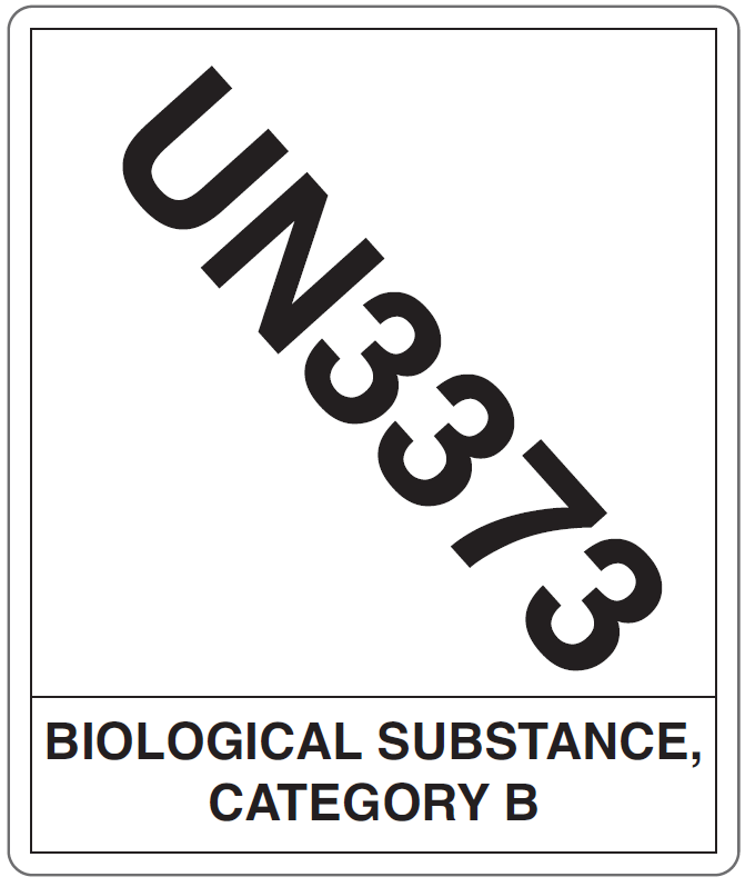 UN3373 Biological Shipping Label
