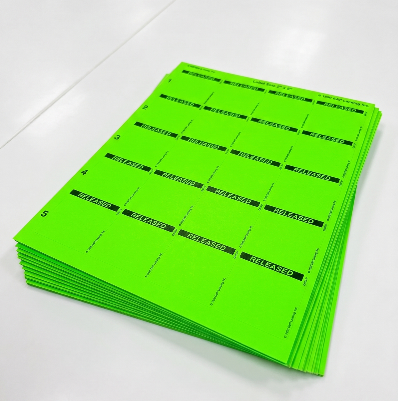 RELEASED Laser Printer Quality Control Label Q041LP - GMP Labeling