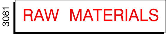 3081 RAW MATERIALS GMP Signage - GMP Labeling