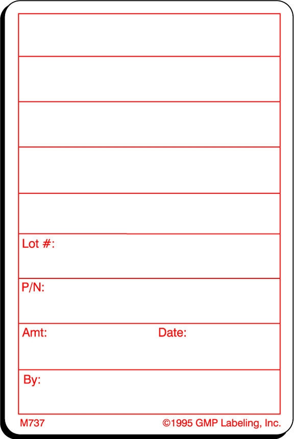 M737 UNIVERSAL - MATERIAL Material Label - GMP Labeling