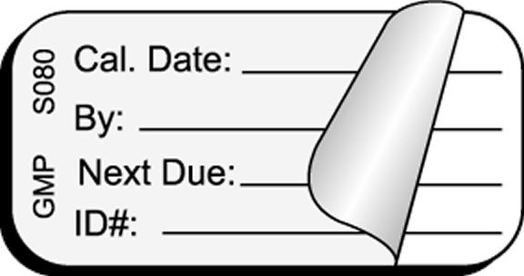CAL DATE Labels - Self-Laminating Calibration Labels