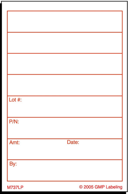 M737LP UNIVERSAL Material Label - GMP Labeling