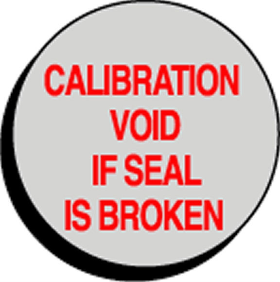 S103 CALIBRATION VOID IF SEAL IS BROKEN Status Label - GMP Labeling