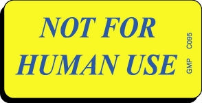 NOT FOR HUMAN USE Caution Label C095s - GMP Labeling
