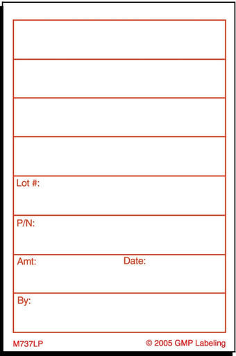 UNIVERSAL Laser Printer Material Label M737LP - GMP Labeling