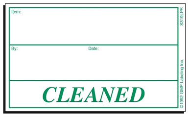 S319LPR CLEANED Label - GMP Labeling