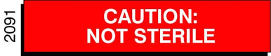 2091 CAUTION: NOT STERILE GMP Signage - GMP Labeling