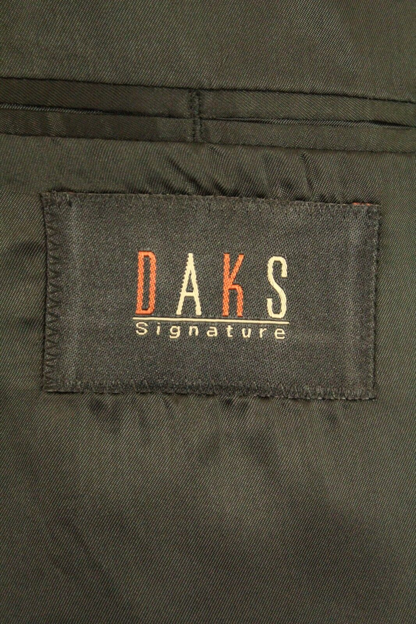 VINTAGE DAKS MENS 38" TALL/LONG CHARCOAL PINSTRIPE BLAZER