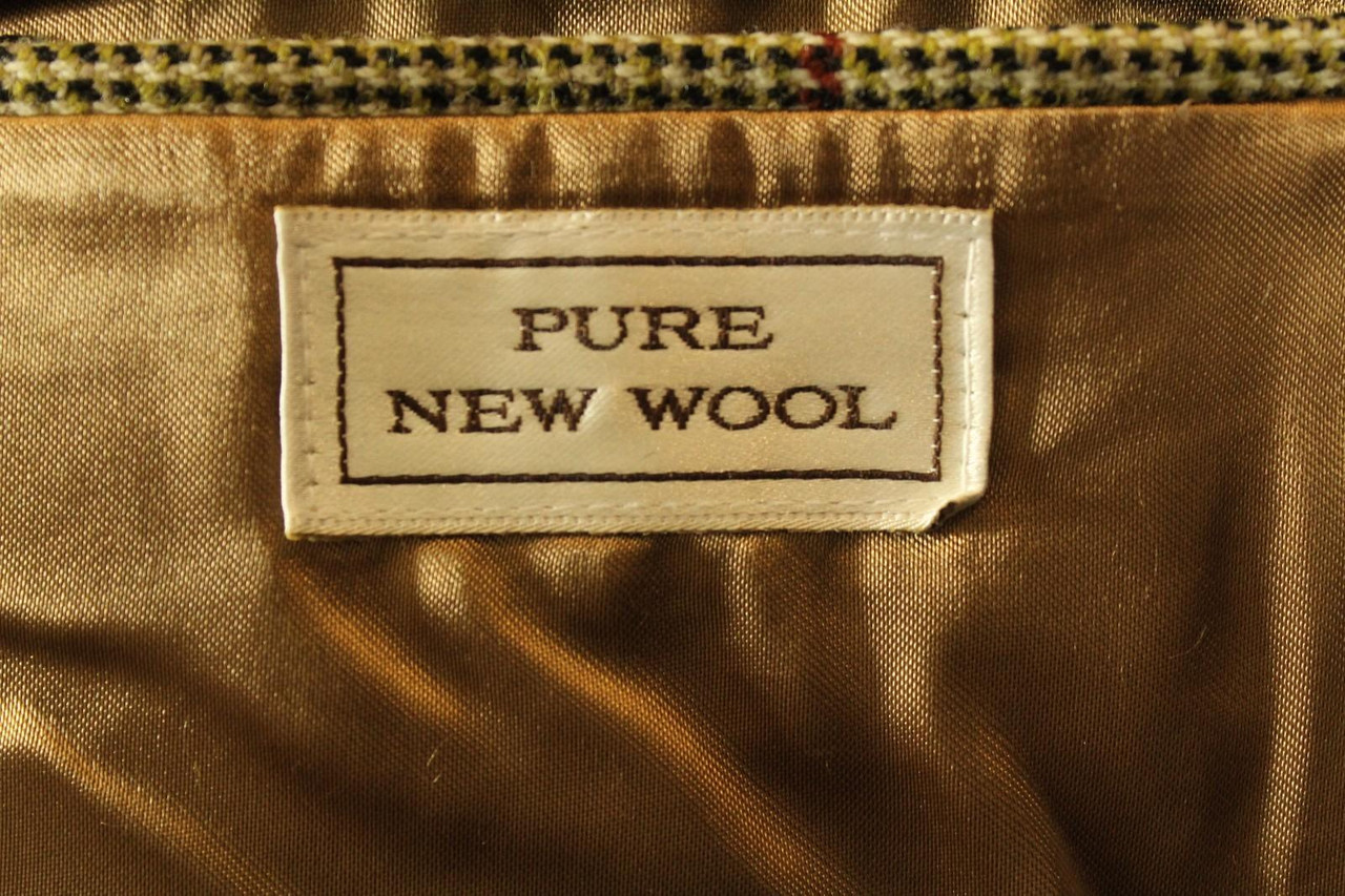 Vintage Crombie British 42" Green Mix Hacking Country Tweed Mens Jacket