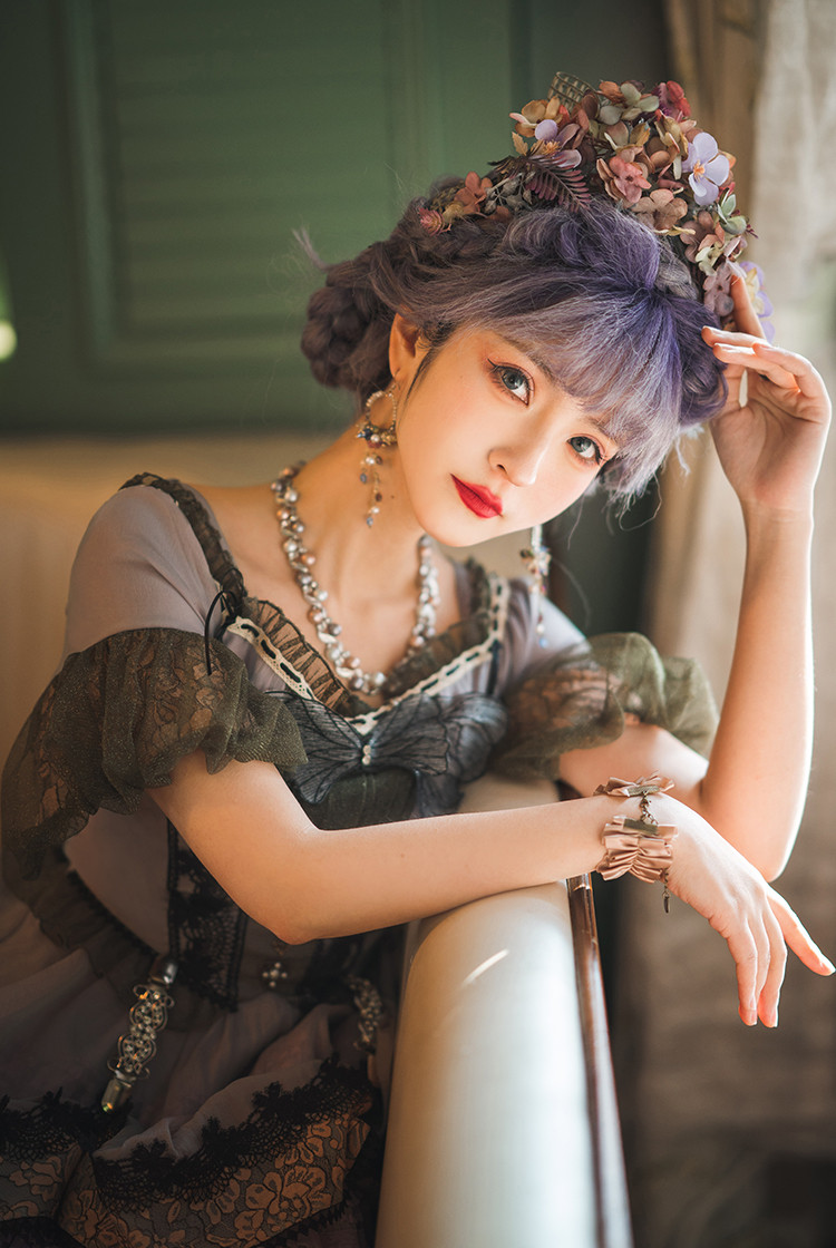 Sweet Chestnuts, Classic Lolita Fashion Handmade Chic Flowers Deco Hair ...