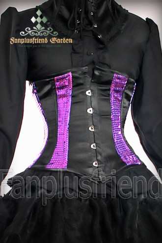 Elegant Gothic Under Bust Steel Boned PU Leather Cross Corset