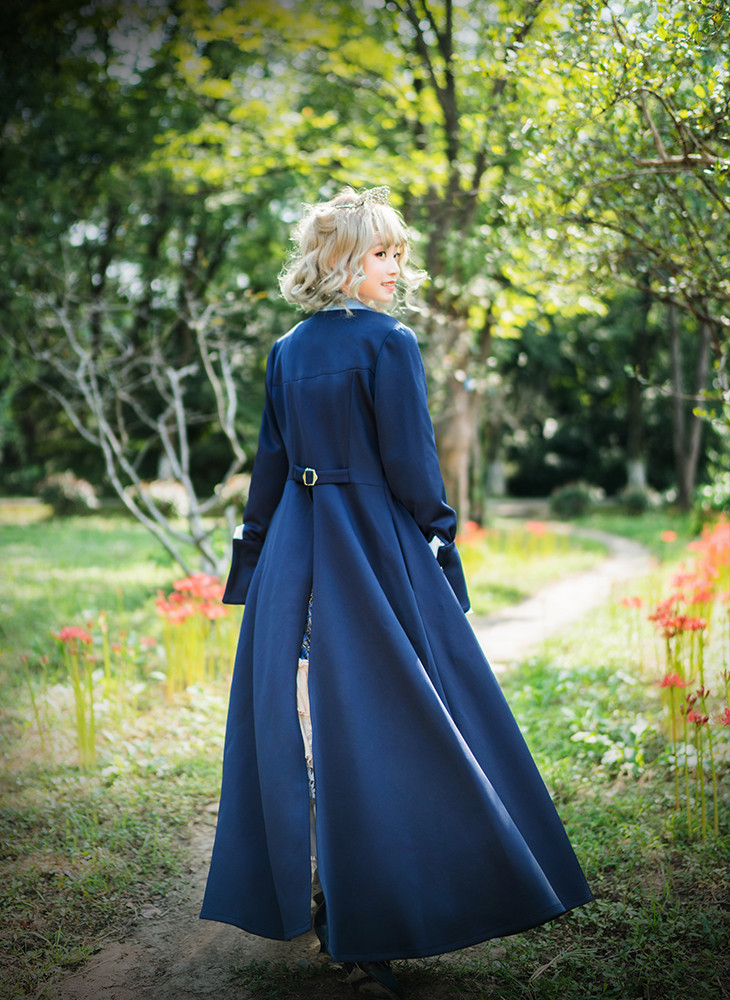 Gothic Fashion Retro Dandy Long Sleeves Double Vent Back Neat Jacket ...