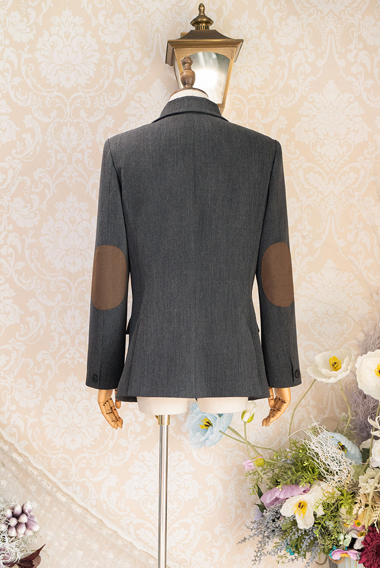 Gothic Fashion Retro Dandy Long Sleeves Double Vent Back Neat Jacket ...