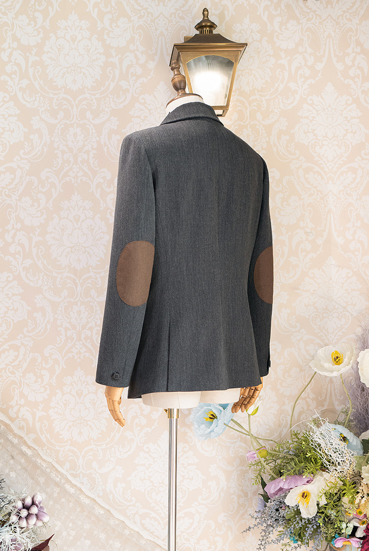 Gothic Fashion Retro Dandy Long Sleeves Double Vent Back Neat Jacket ...